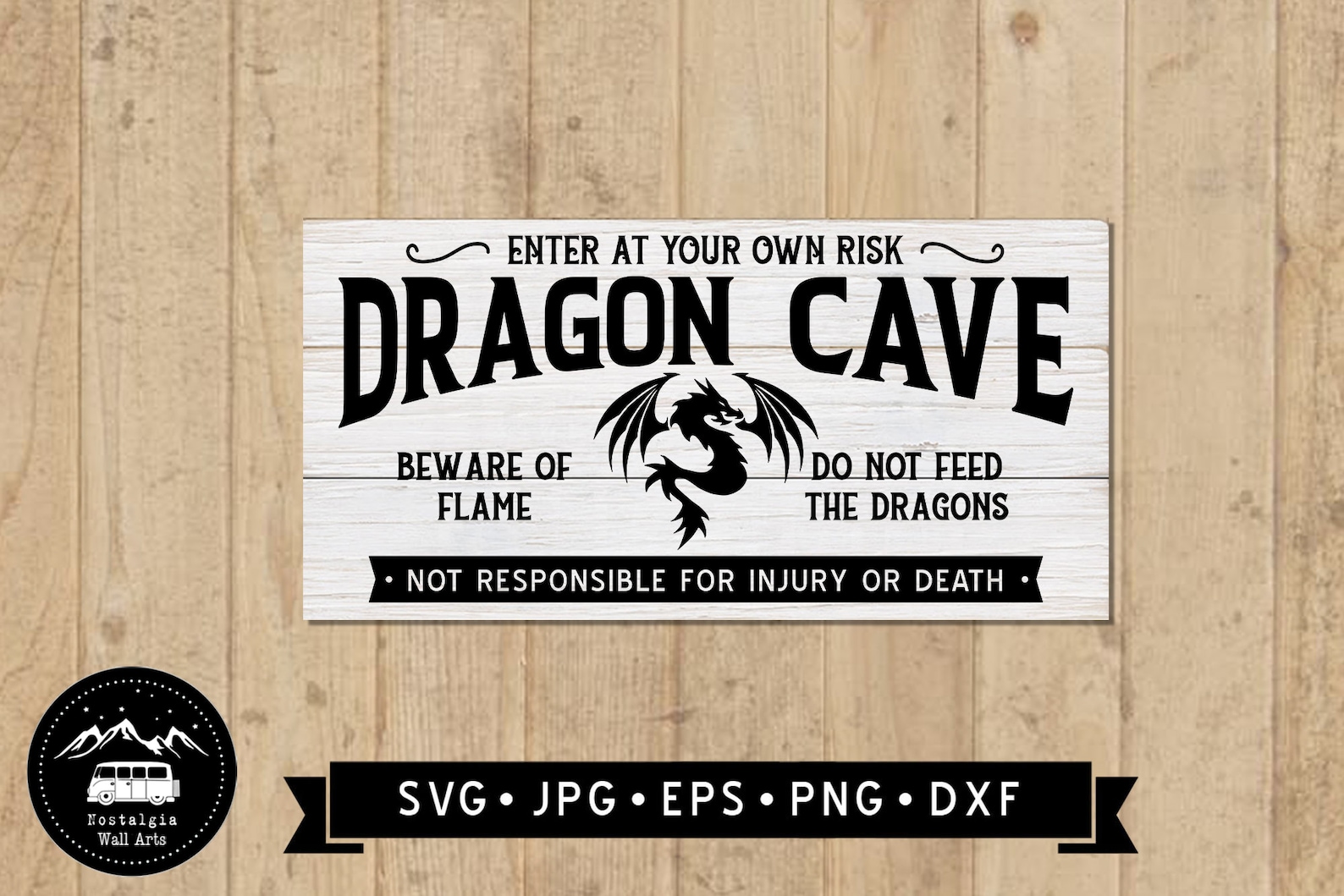 Dragon Cave Sign SVG Dragon Warning Sign SVG Dragon - Etsy