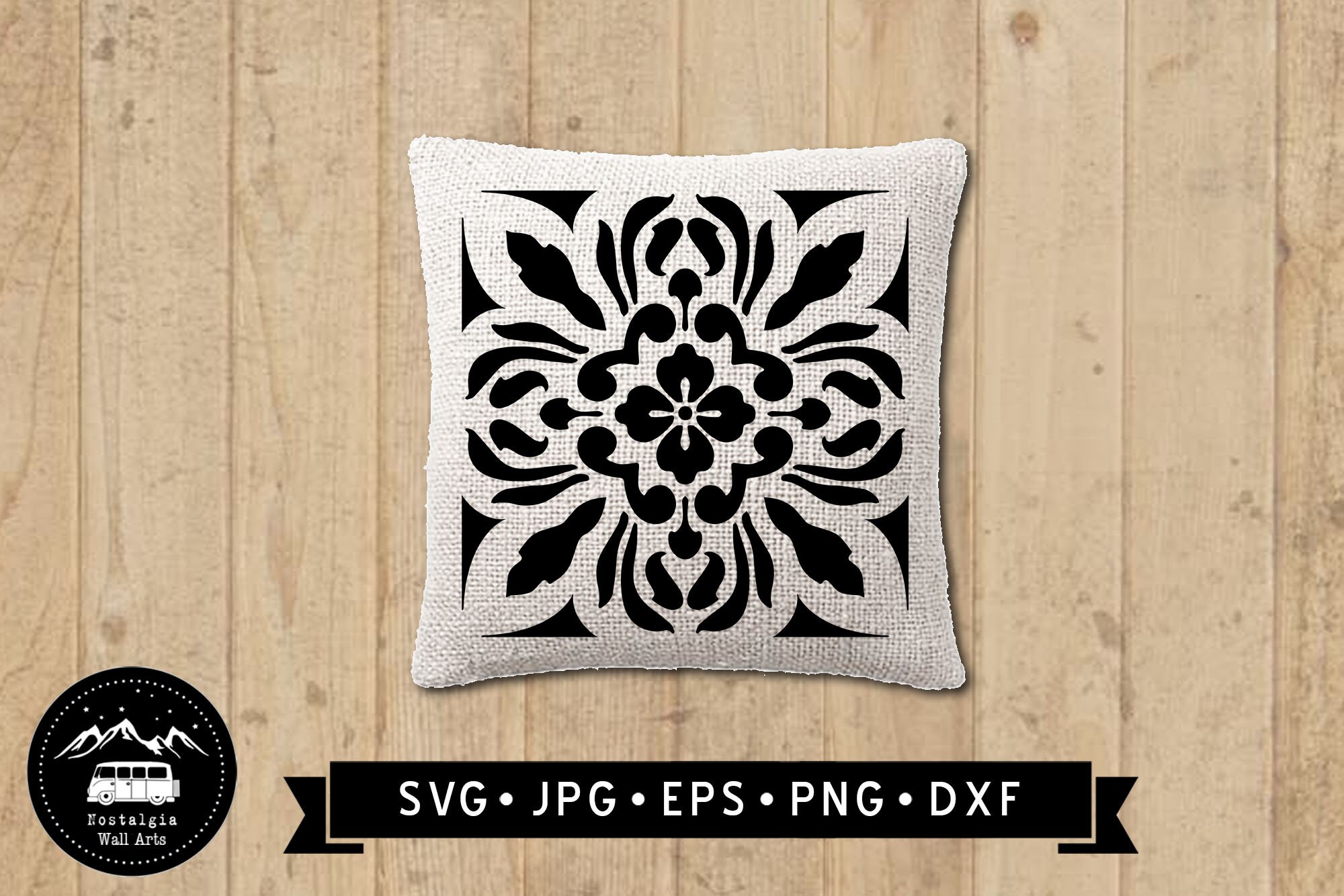 Moroccan Tile Pattern SVG, Farmhouse Tile SVG, Pillow Designs ...