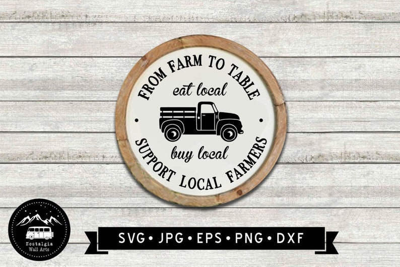 Support Local Farmers SVG Eat Local Buy Local Wall Sign Farm | Etsy