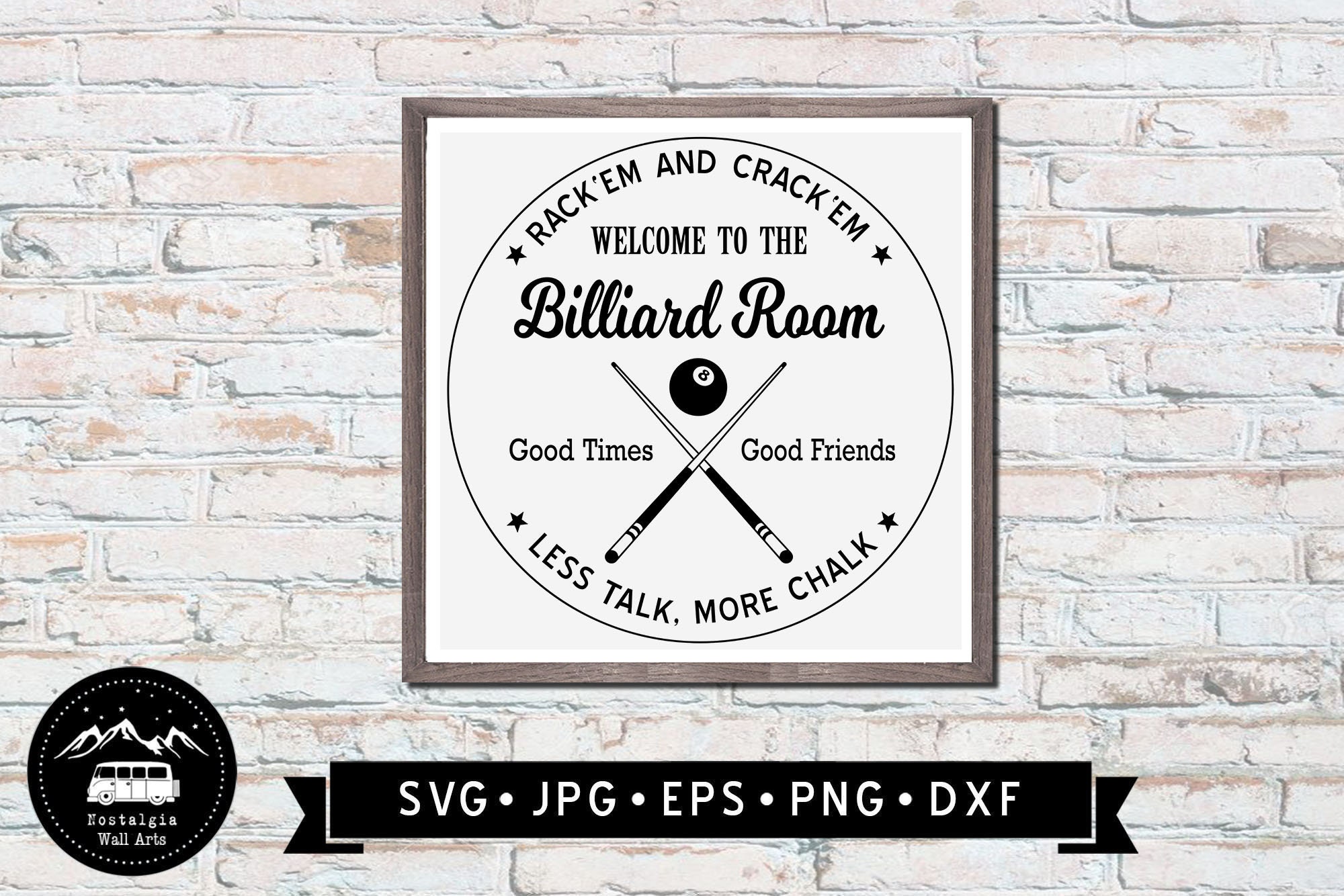 Welcome to the Billiard Room Sign SVG, Round Billiard Sign, Pool Hall ...
