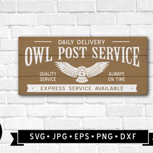 Owl Post Service Sign SVG, Halloween Wall Sign, Rustic Halloween Sign ...
