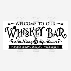 Whiskey Bar Sign Svg, Basement Sign DIY, Vintage Bar Sign SVG, Bar Sign ...
