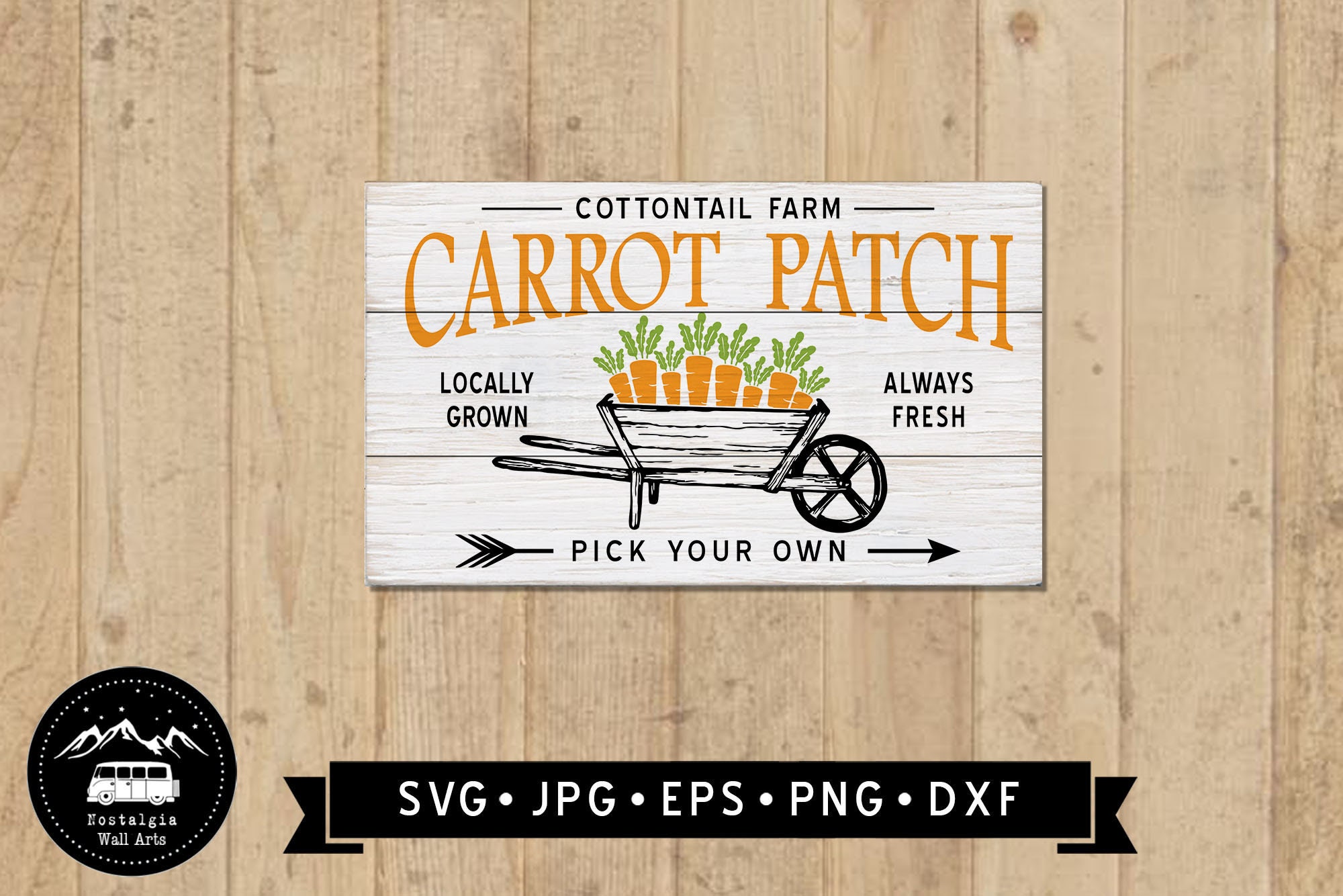 Cottontail Farm Carrot Patch Sign SVG Easter Wall Sign SVG - Etsy UK