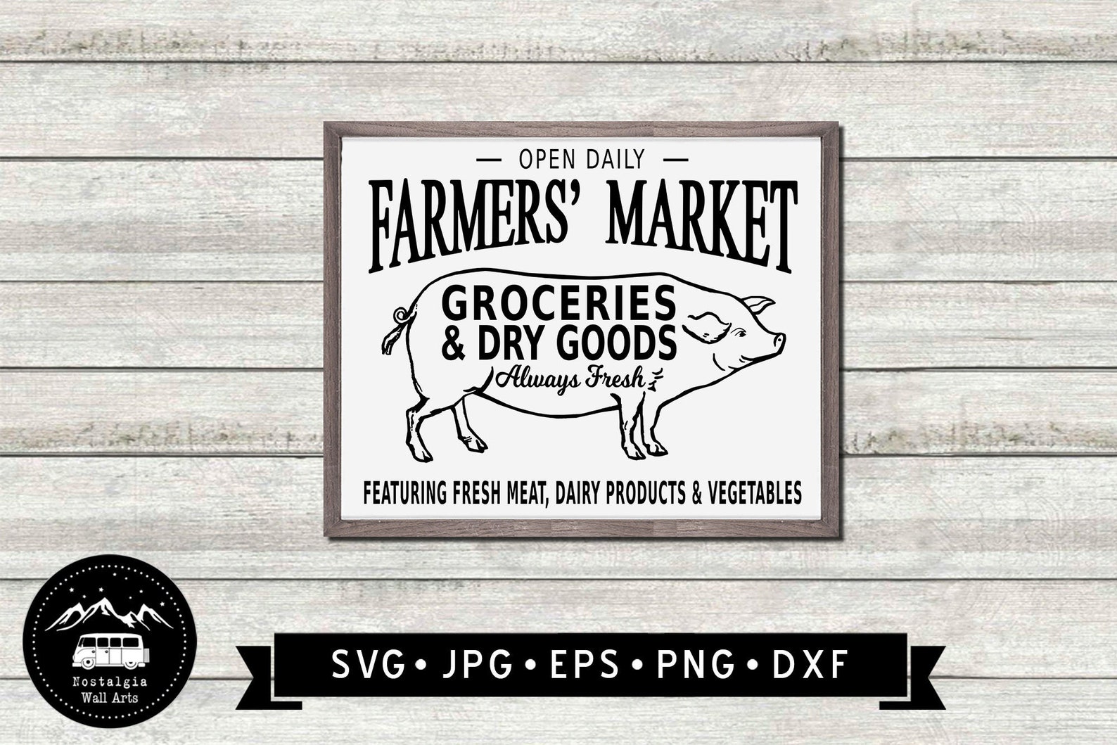 Farmers' Market Sign Svg Groceries and Dry Good SVG - Etsy
