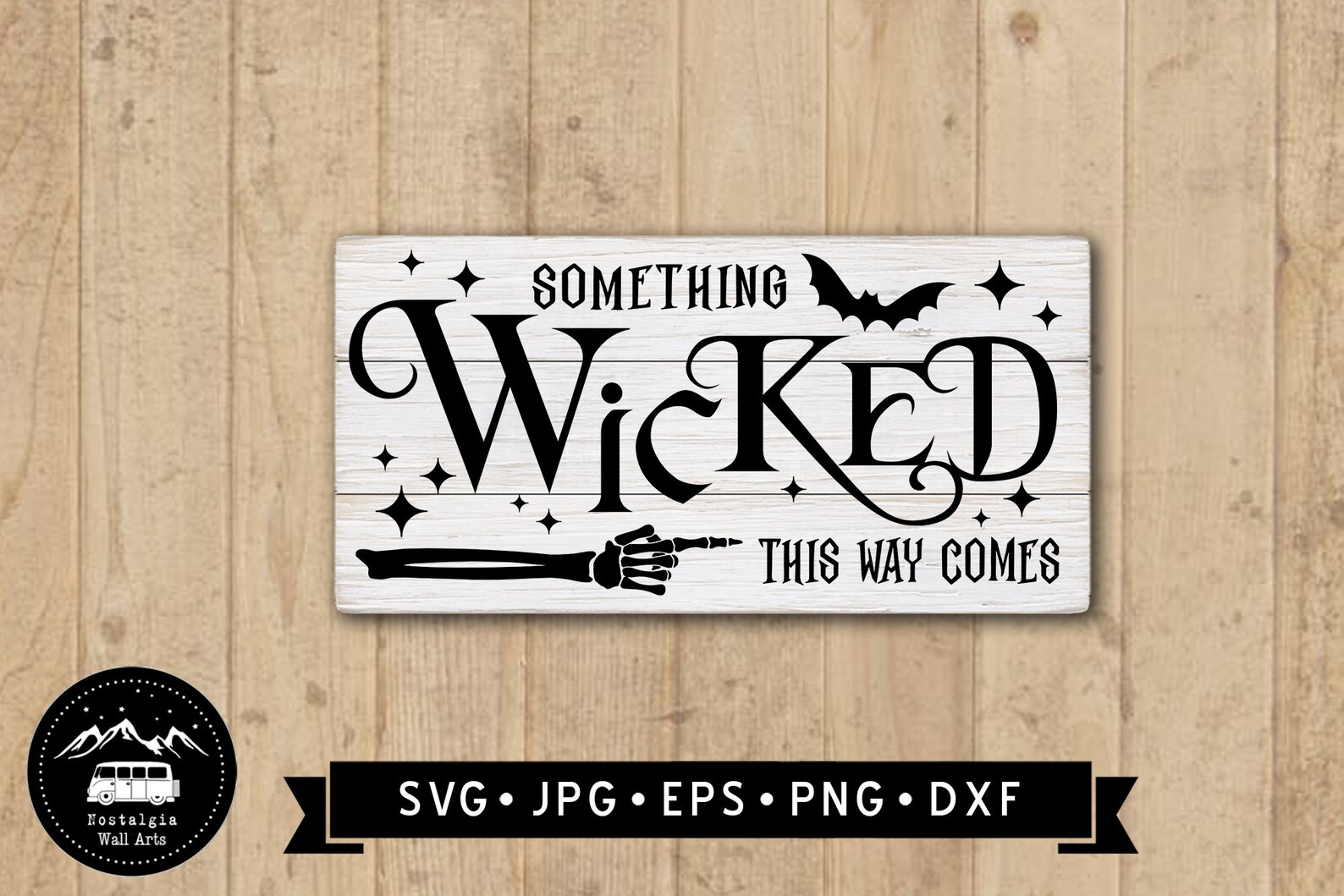 Something Wicked This Way Comes SVG Rustic Halloween Sign | Etsy