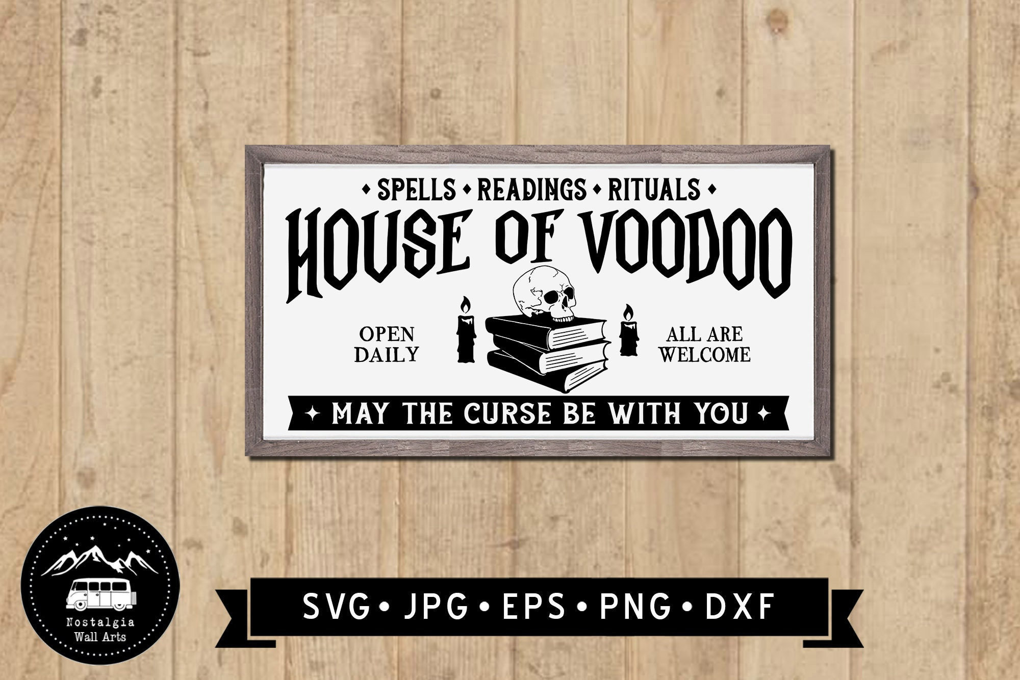 House of Voodoo Sign SVG, Funny Halloween Sign SVG, Halloween Printable ...