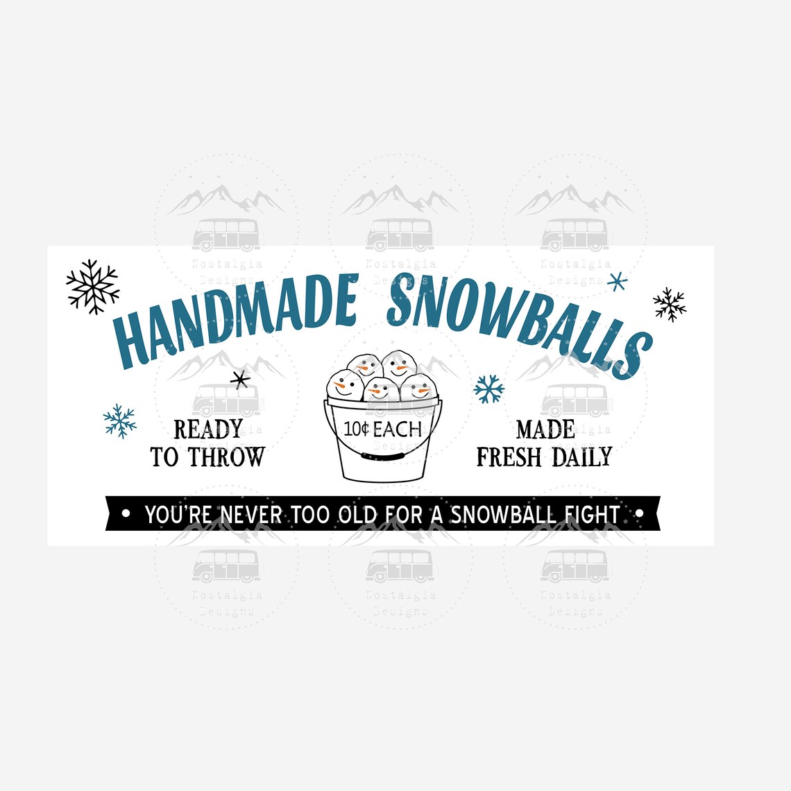 Christmas Handmade Snowballs Sign SVG Funny Christmas Sign | Etsy