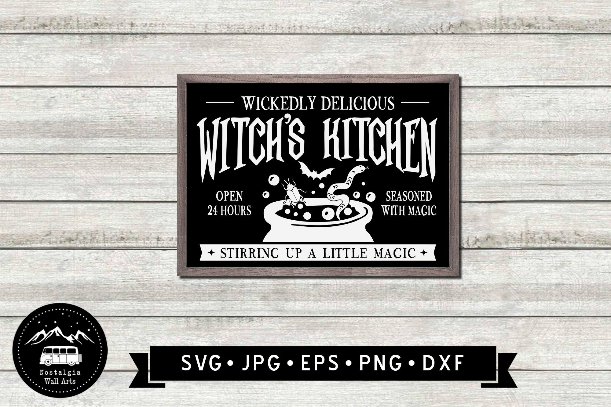 Wickedly Delicious Witch's Kitchen SVG Vintage Halloween - Etsy