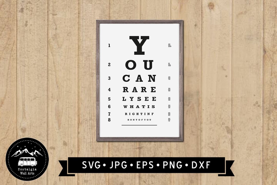 Eye Chart SVG, Vision Test, You Can Rarely See What is Right in Front ...