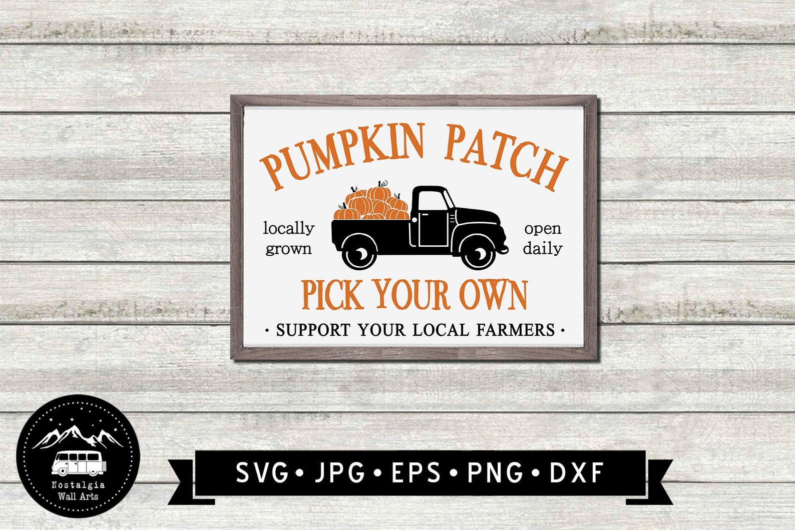Pumpkin Patch Sign SVG, Pumpkin Truck SVG, Farm Art Svg, Vintage ...
