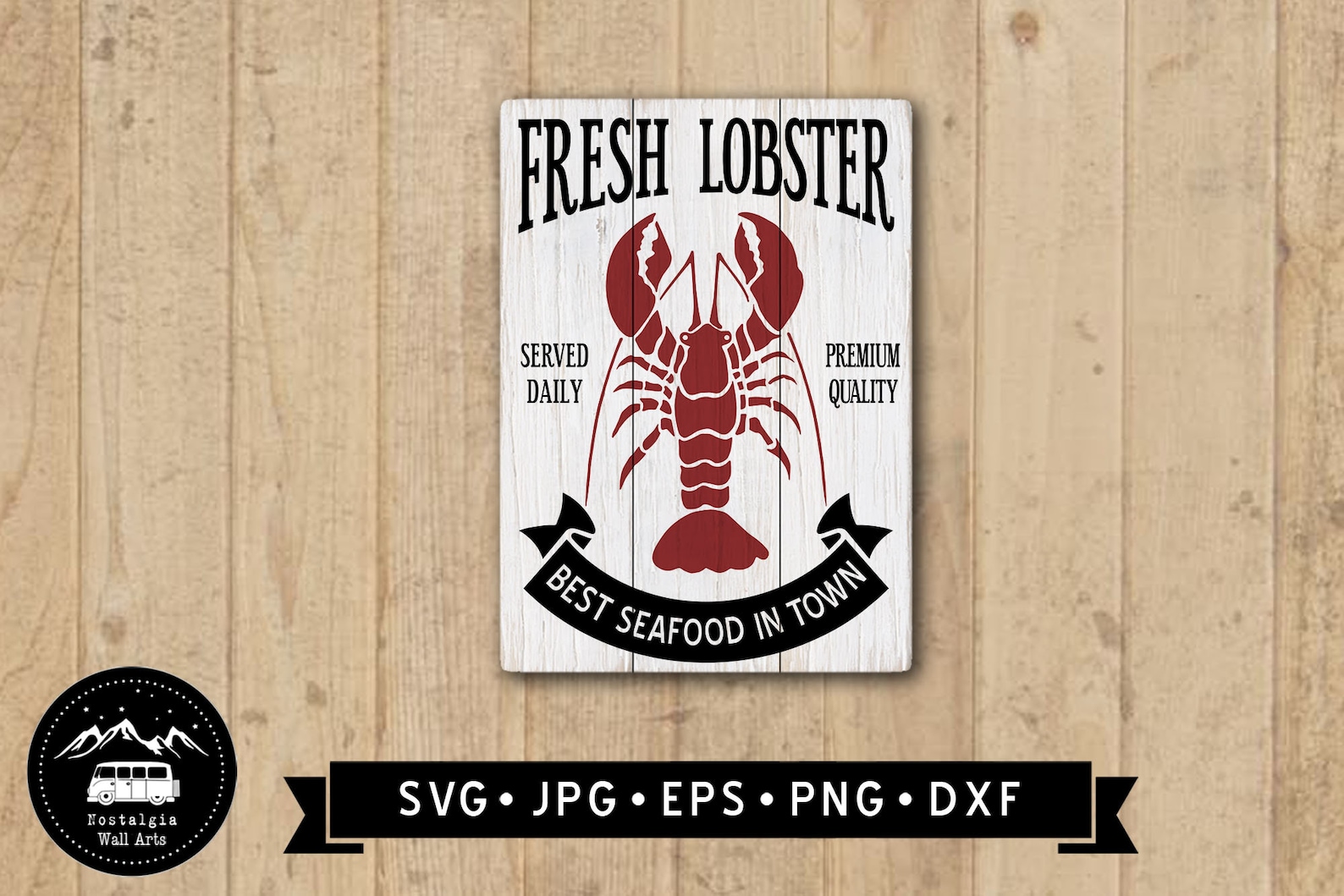 Fresh Lobster Wall Sign SVG Best Seafood Kitchen Sign - Etsy