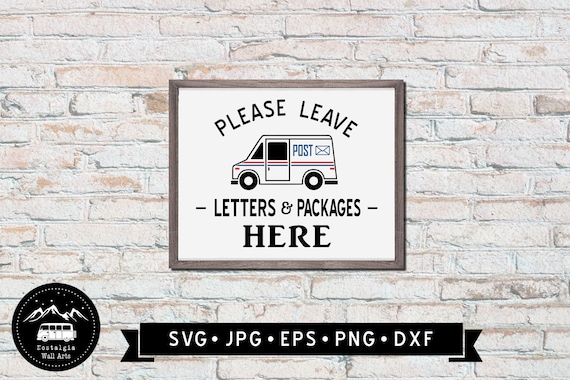 Please Leave Letters and Packages Here Sign SVG Vintage Mail - Etsy Canada