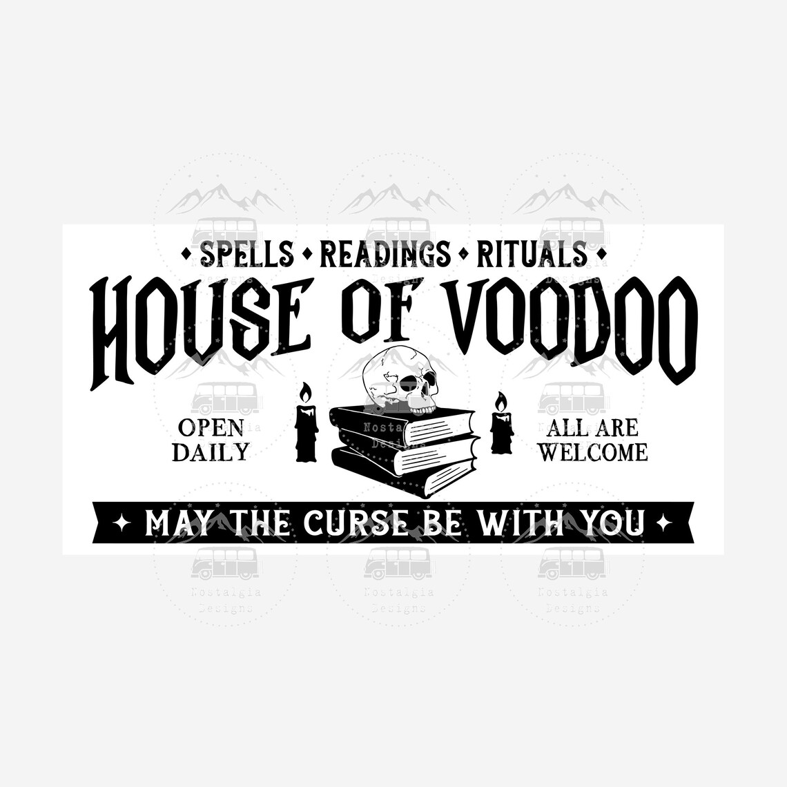 House of Voodoo Sign SVG, Funny Halloween Sign SVG, Halloween Printable ...