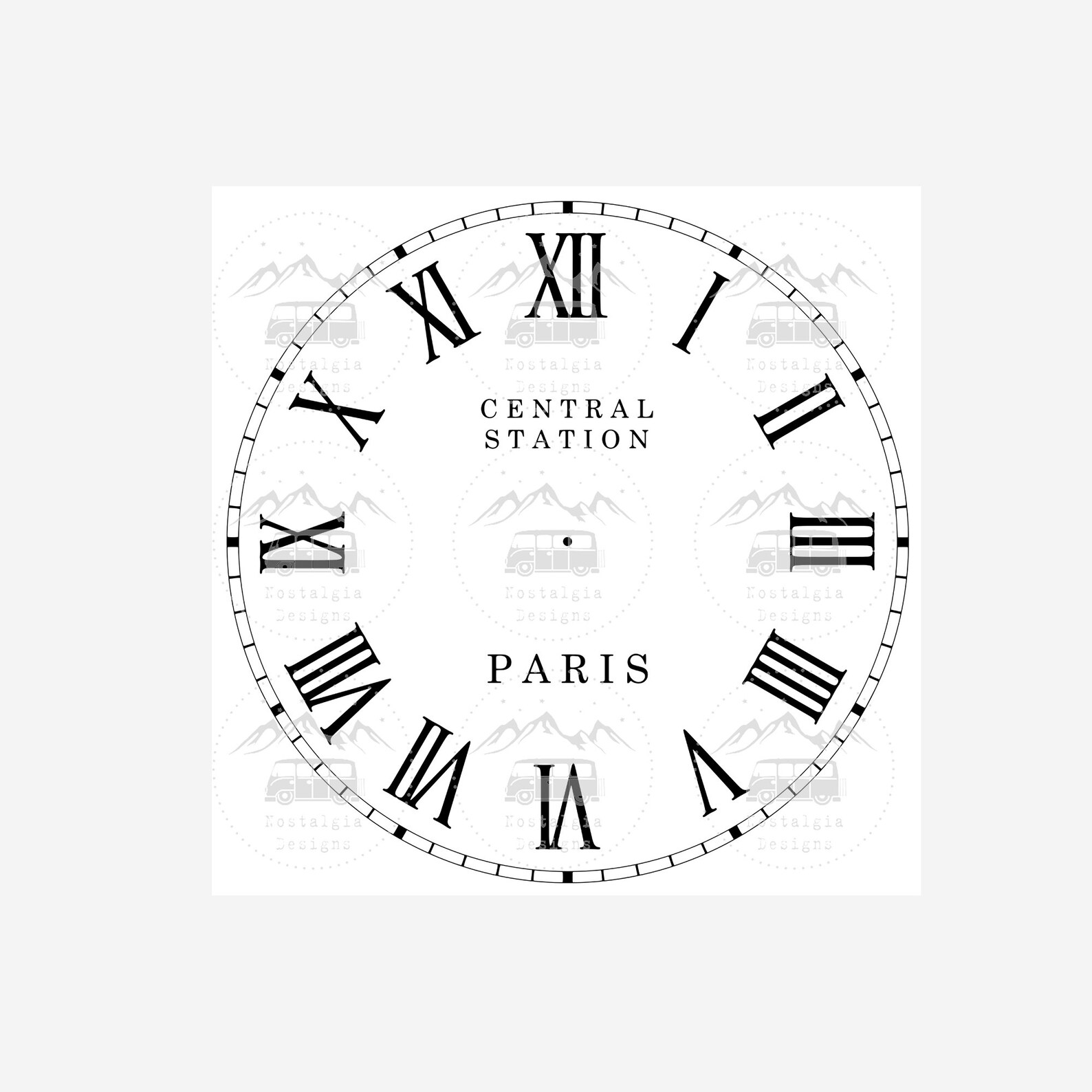 Clock Face SVG, Printable Clock Face Template, Farmhouse Clock Face Svg ...