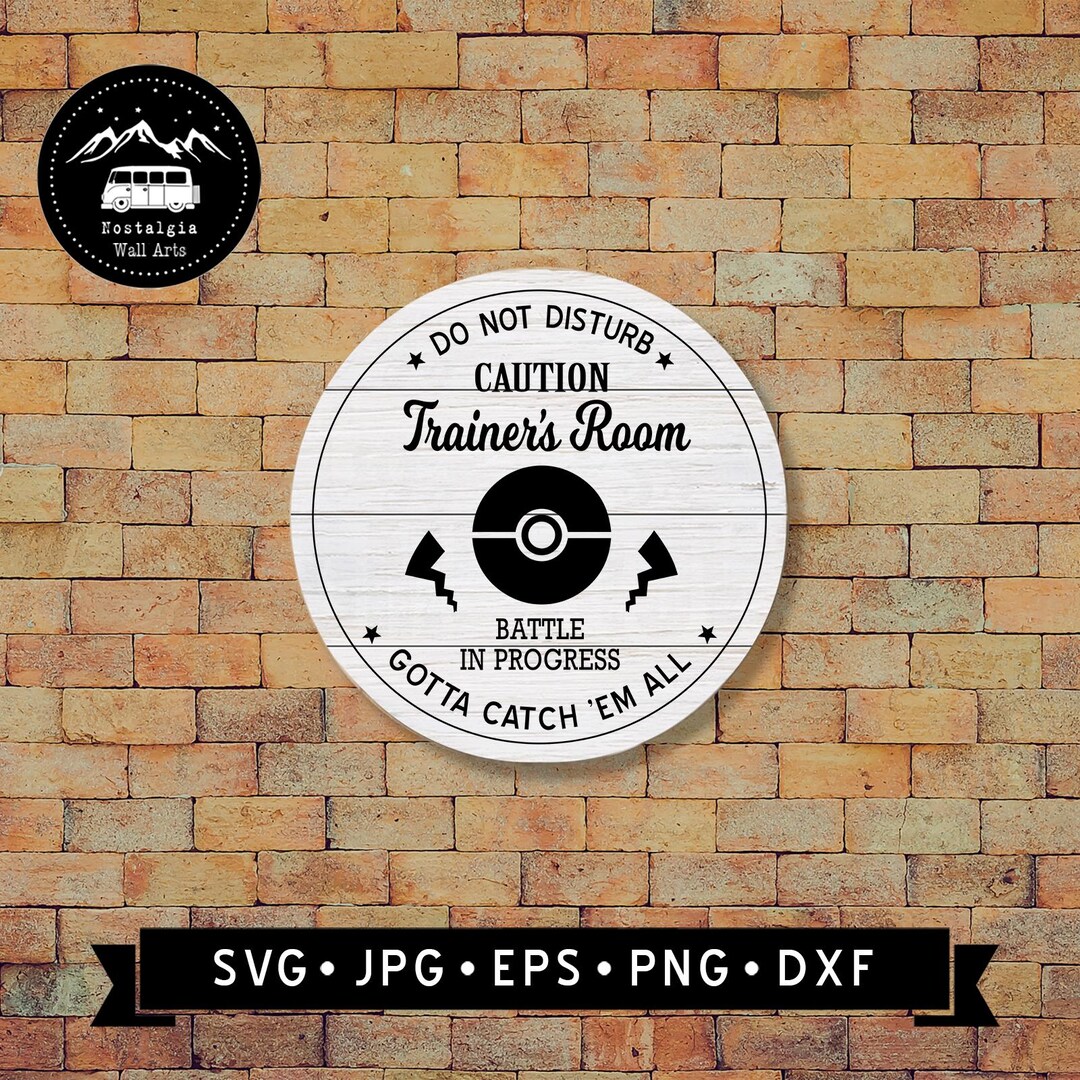 Pokemon Trainer Room SVG, Pokemon Inspired SVG, Game Room Wall Decor ...