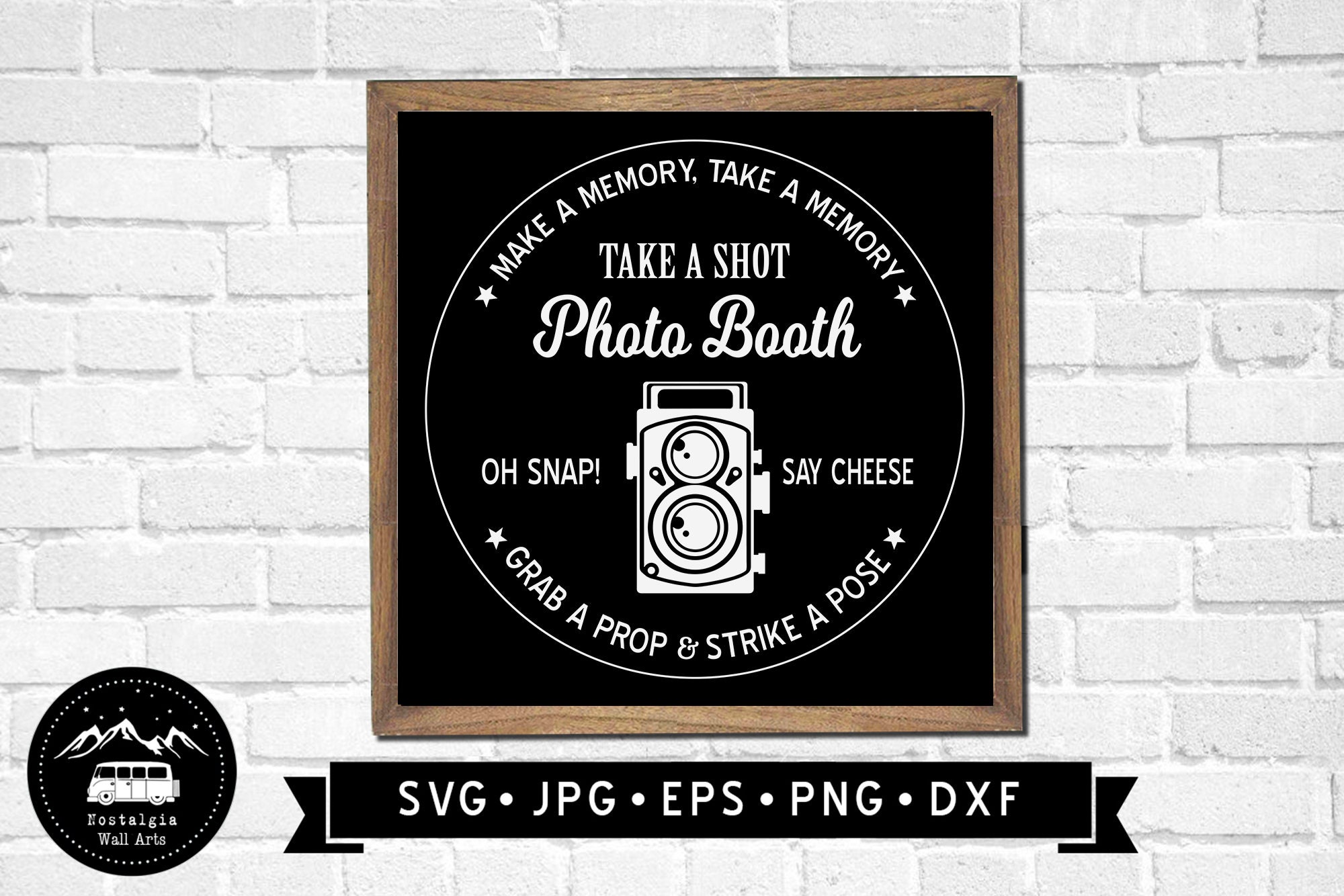 Photo Booth Sign SVG, Photoautomat Sign, Selfie Station Sign Printable ...