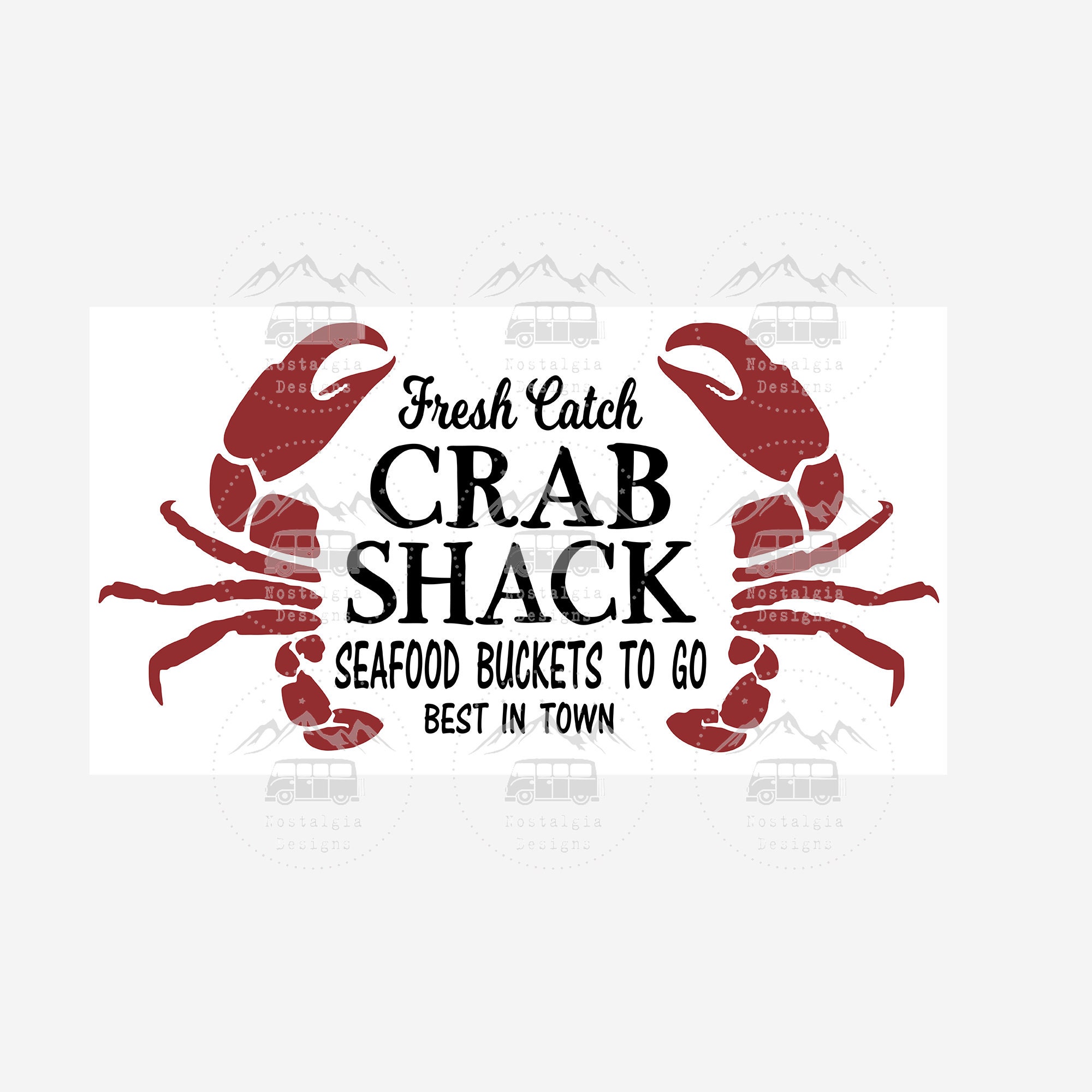 Crab Shack Wall Sign Seafood Art Svg Vintage Restaurant Sign | Etsy