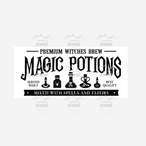 Halloween Magic Potions Sign SVG, Witches Brew, Vintage Halloween Sign ...