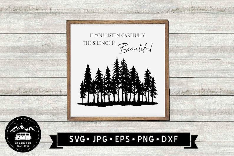 If You Listen Carefully the Silence is Beautiful Sign SVG | Etsy