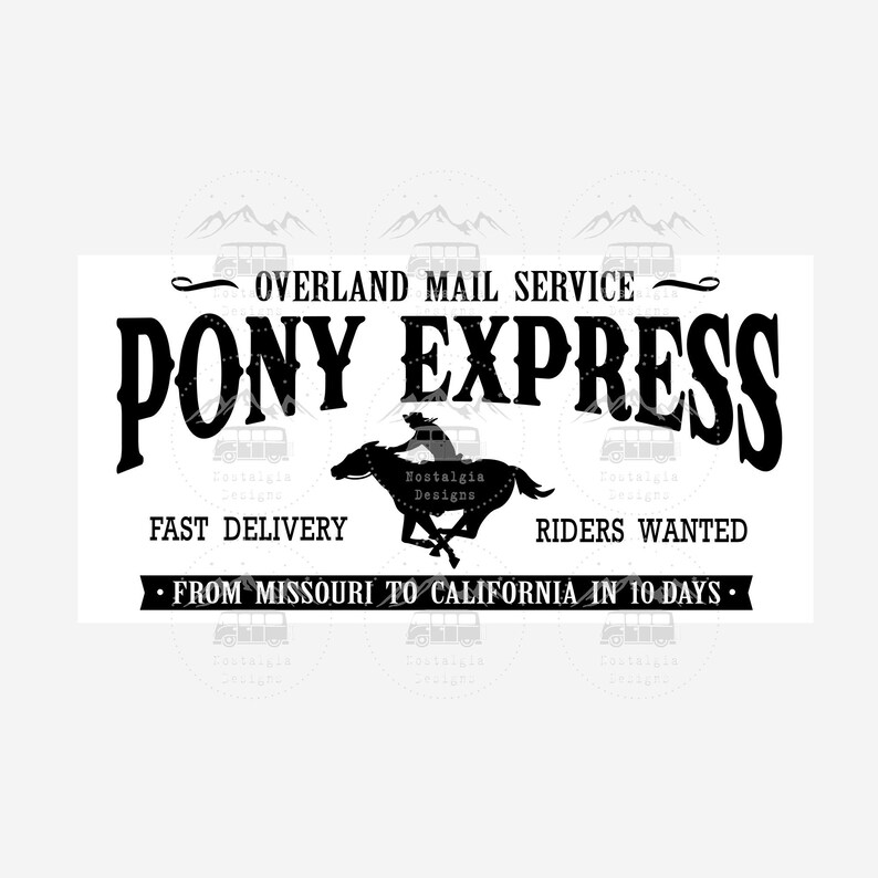 Pony Express Sign SVG, Cowboy Printable, Ranch Welcome Sign, Cow Boy ...