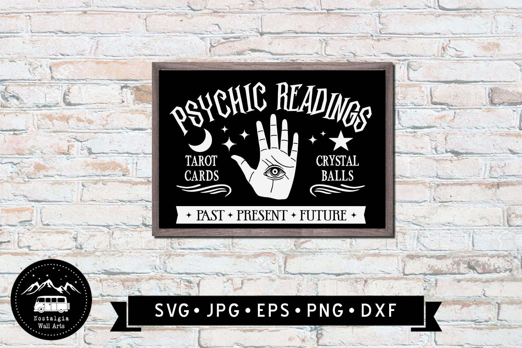Halloween Psychic Readings SVG, Rustic Palm Reading SVG, Fortune Teller ...