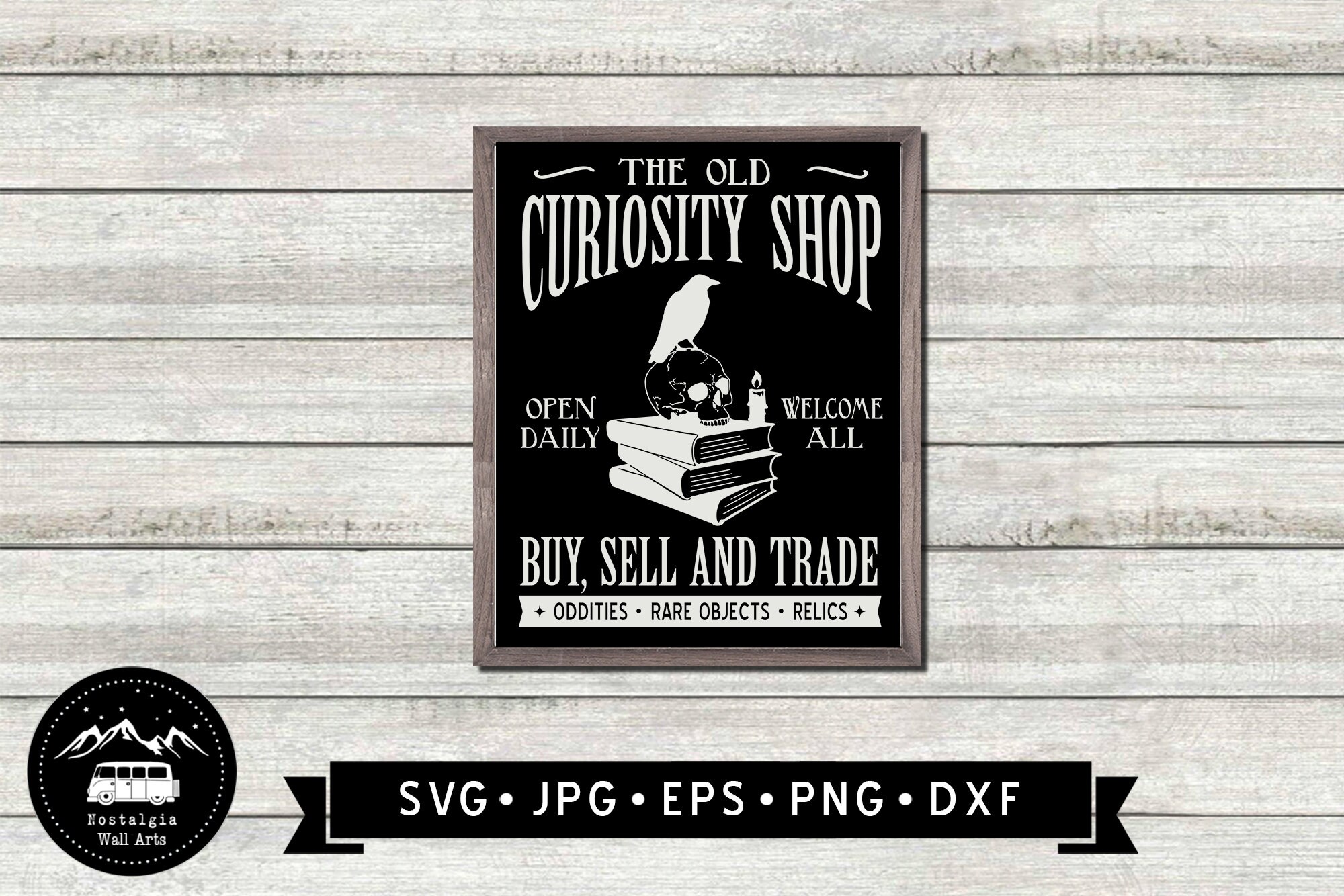 The Curiosity Shop Sign SVG, Hallowwen Sign DIY, Halloween Svg ...