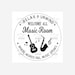 Music Room Sign SVG, Relax and Unwind, Music Room Printable, Where ...