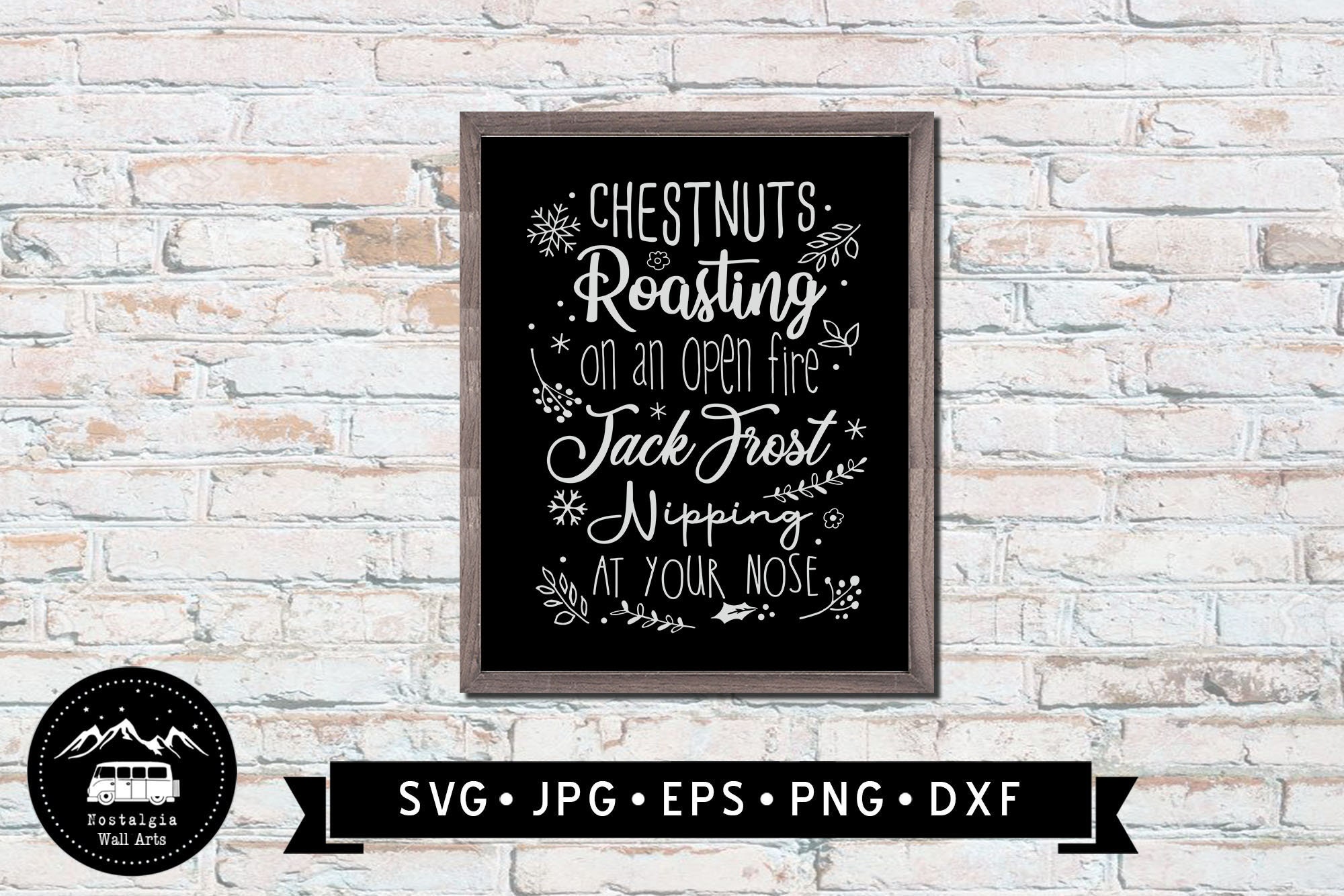 Chestnuts Roasting on an Open Air SVG Sign, Funny Christmas Sign ...