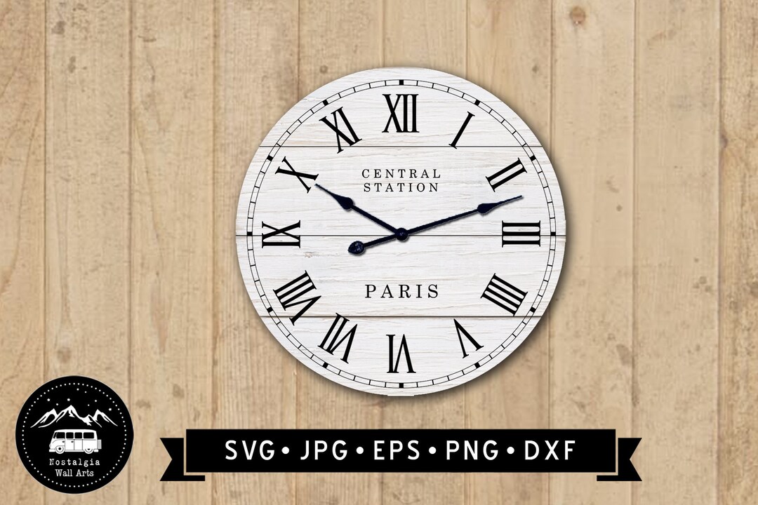 Clock Face SVG, Printable Clock Face Template, Farmhouse Clock Face Svg ...