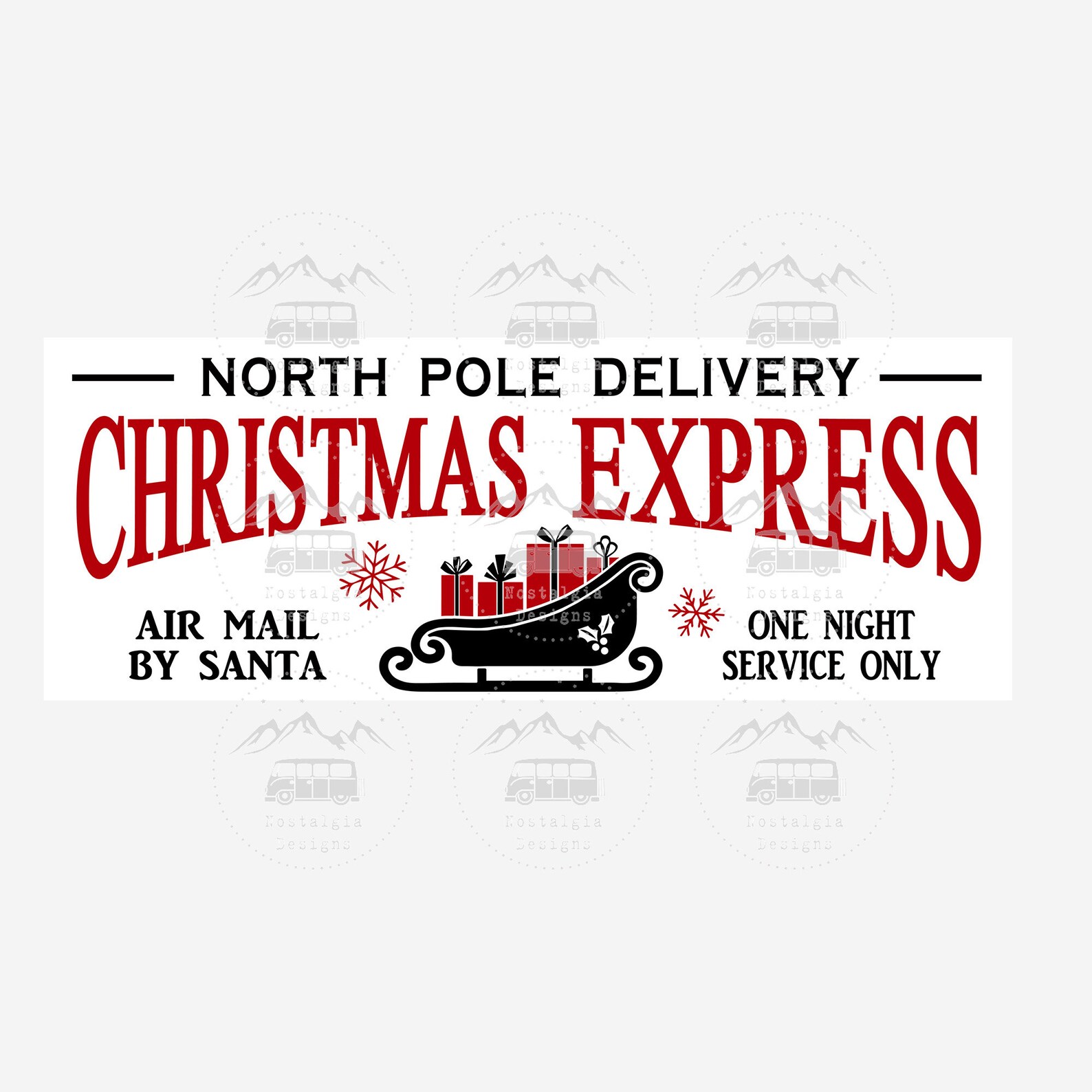 North Pole Delivery Christmas Sign SVG Christmas Express | Etsy