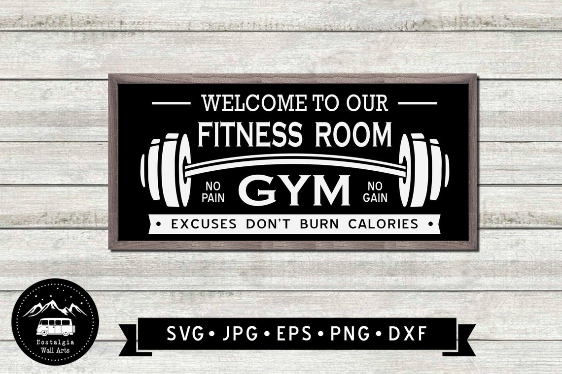 Welcome to Our Fitness Room Sign SVG GYM Sign SVG Gym Sign | Etsy