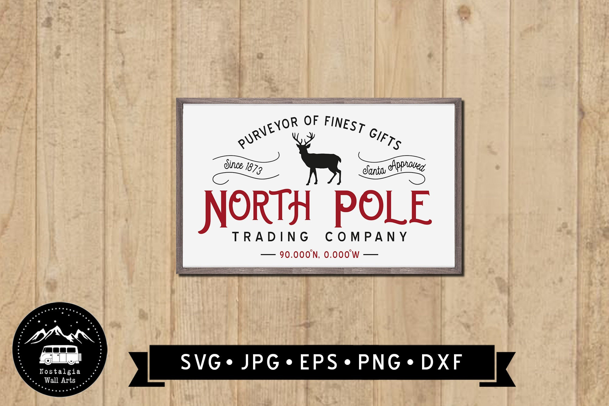 North Pole Trading Company Sign SVG Christmas Printable - Etsy