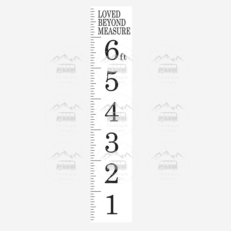 Growth Chart SVG Growth Ruler Svg Wall Ruler SVG Loved - Etsy Hong Kong