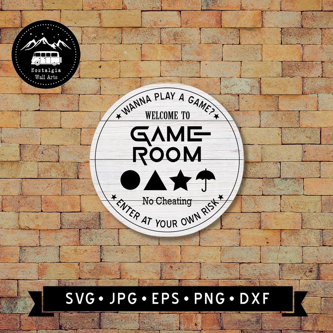 Game Room SVG, Squid Game Inspired SVG, Game Room Wall Decor, Round ...