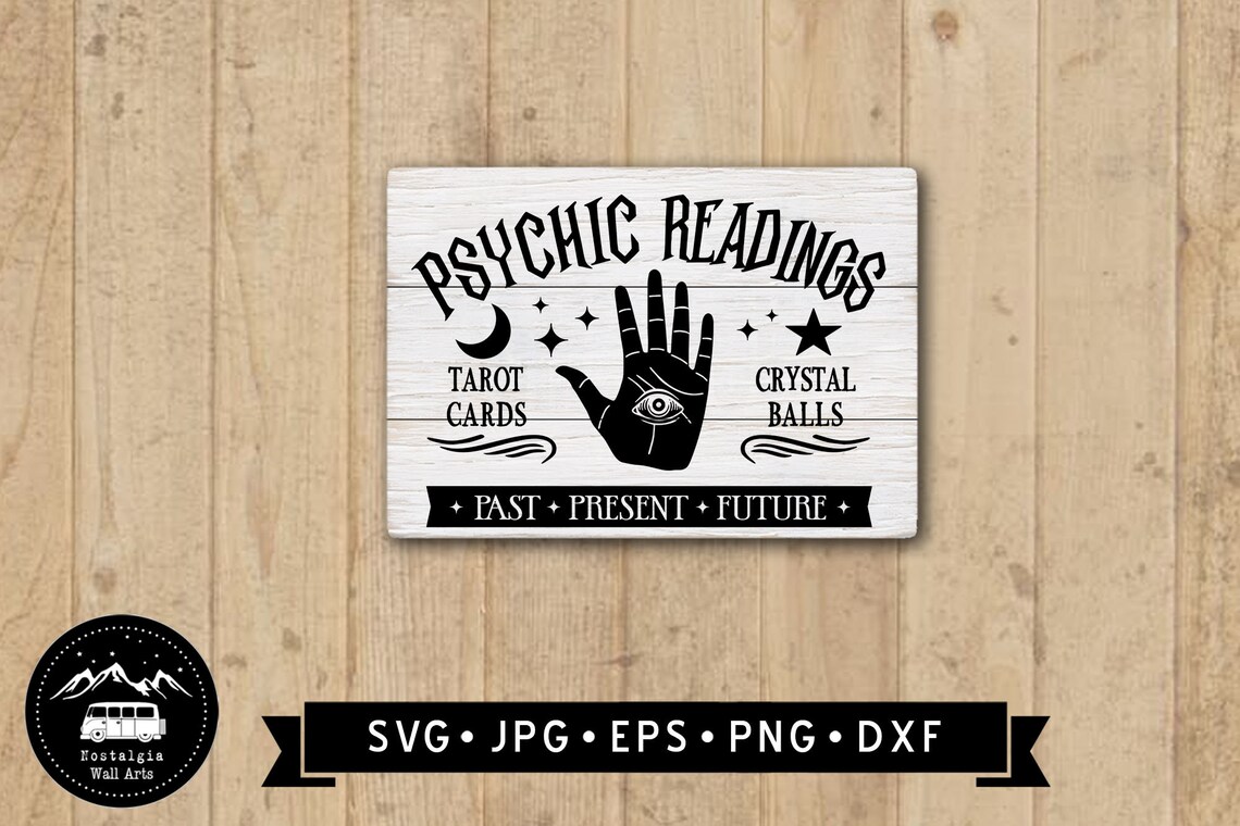 Halloween Psychic Readings SVG Rustic Palm Reading SVG | Etsy