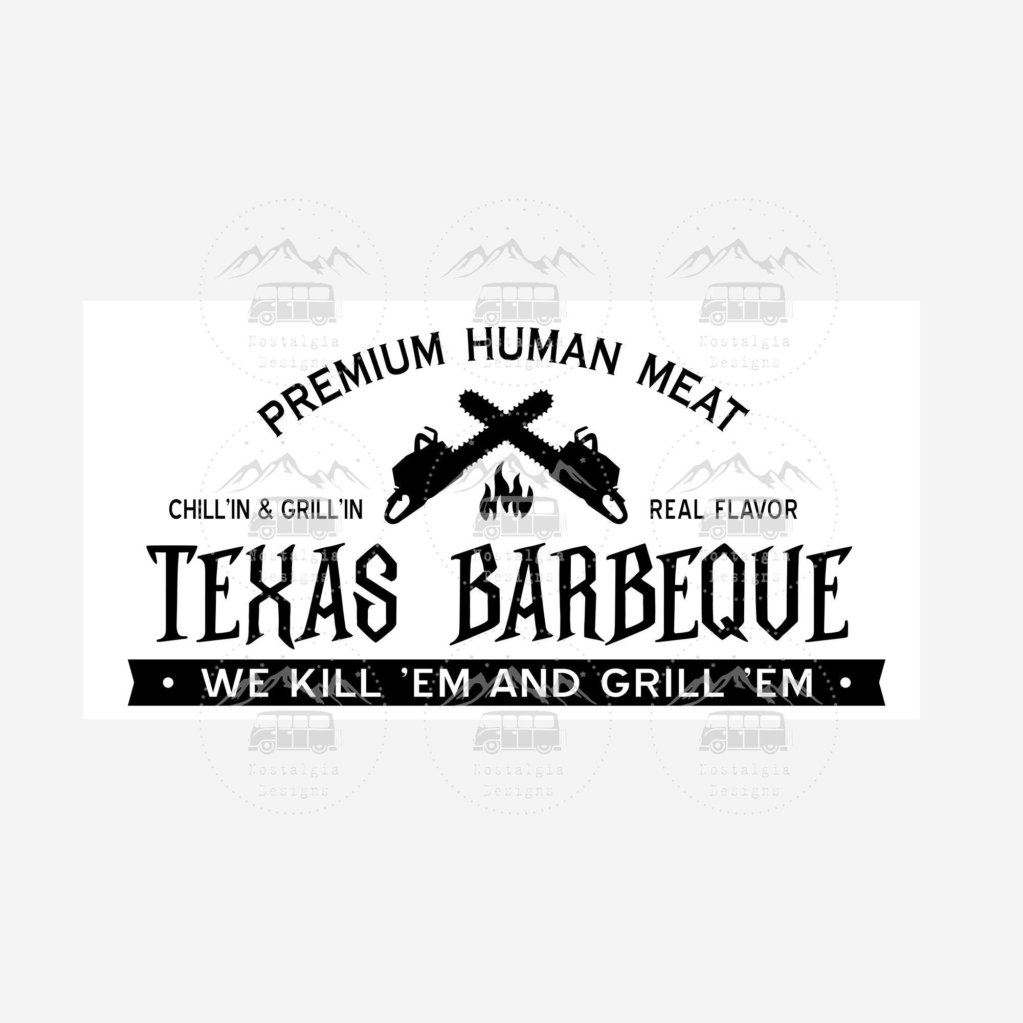 Texas Barbeque SVG, Leatherface Inspired Sign, Halloween Printable ...