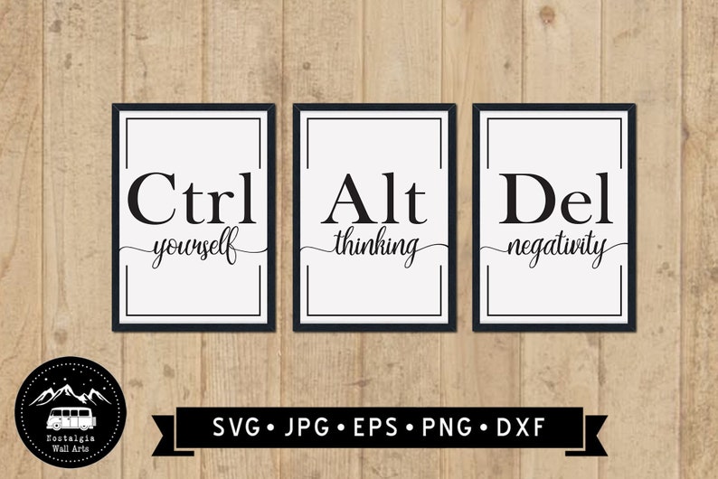 Ctrl Alt Delete Sign SVG Ctrl Yourself Alt Thinking Del - Etsy