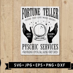 Fortune Teller Sign SVG Psychic Services SVG Vintage | Etsy