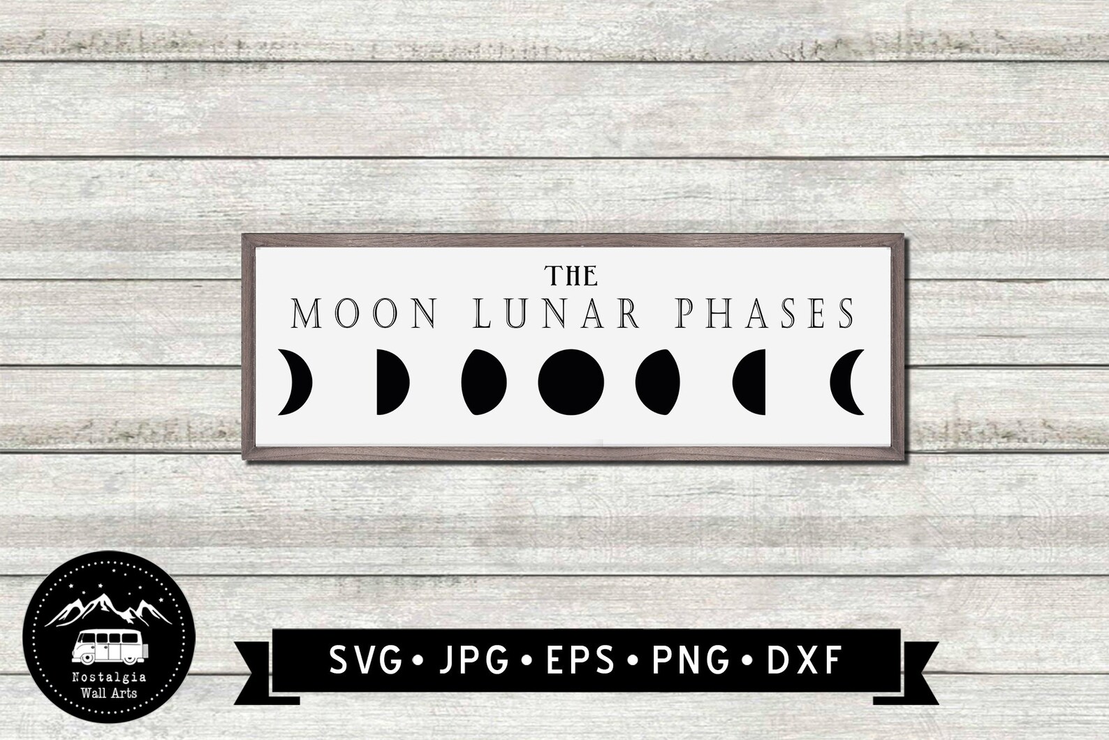 The Lunar Phases Sign SVG, Lunar Eclipse Graphic, Moon Eclipse, Moon ...