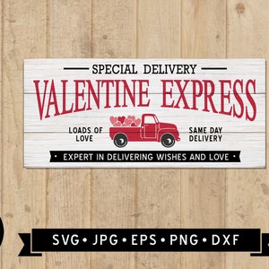 Valentine Express Sign SVG, Loads of Love, Valentine Day Sign DIY ...