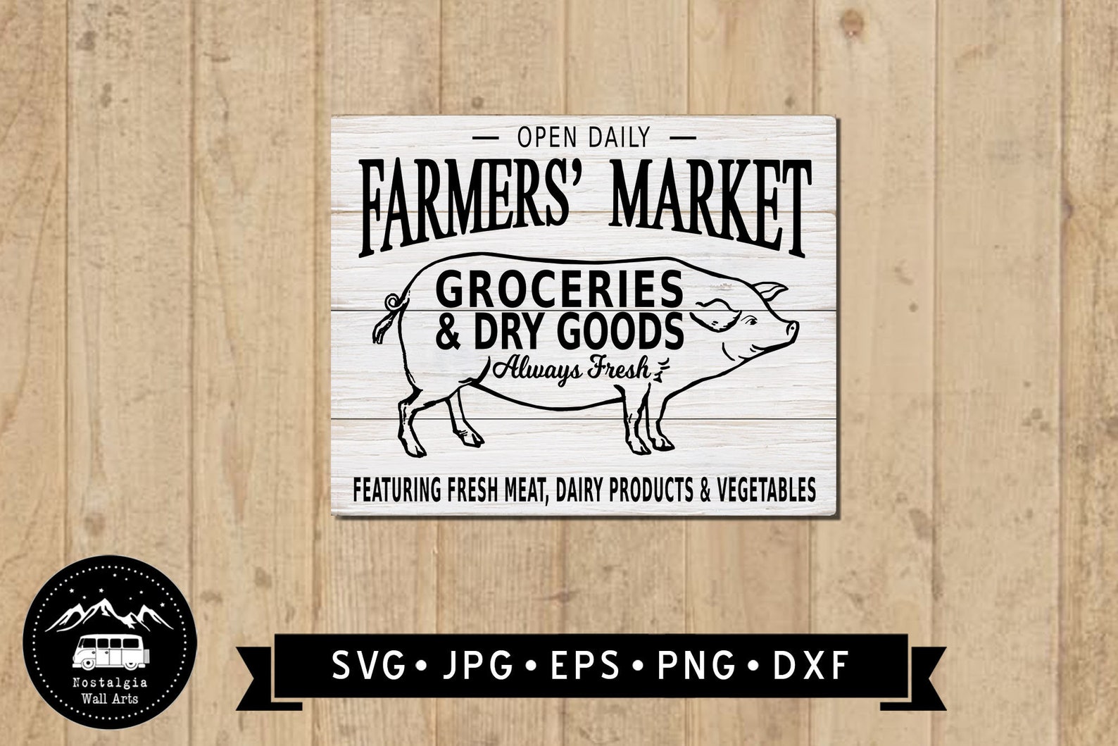 Farmers' Market Sign Svg Groceries and Dry Good SVG - Etsy