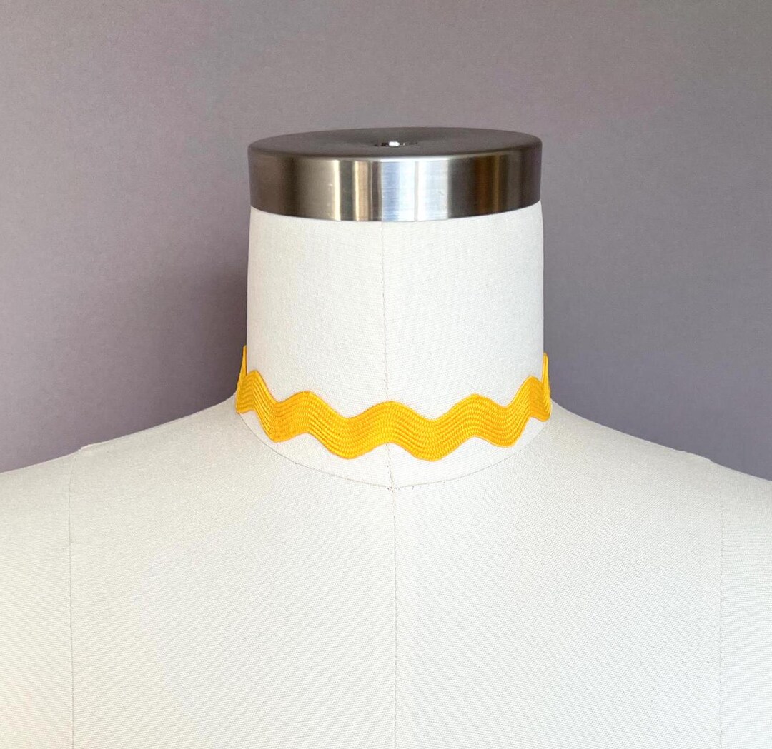 Yellow Wave Ribbon Choker: Fun Statement Necklace - Etsy