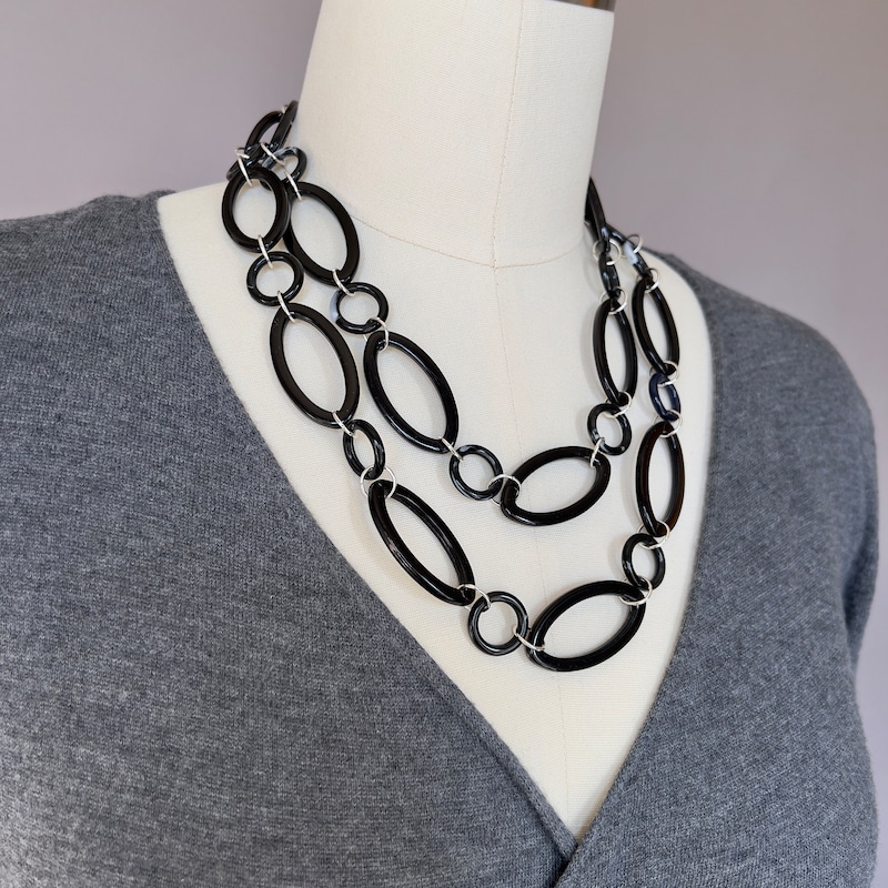 Chunky Long Necklace - Etsy
