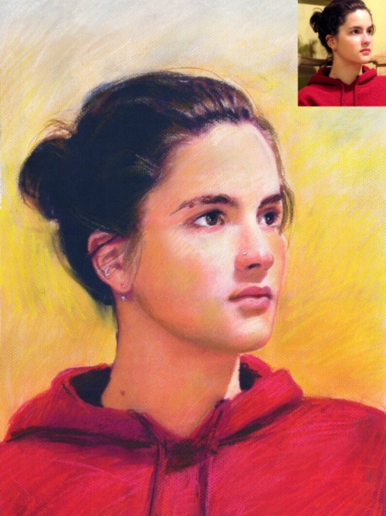 Portrait From Photo Custom Personalized Art Gift Drawing - Etsy UK
