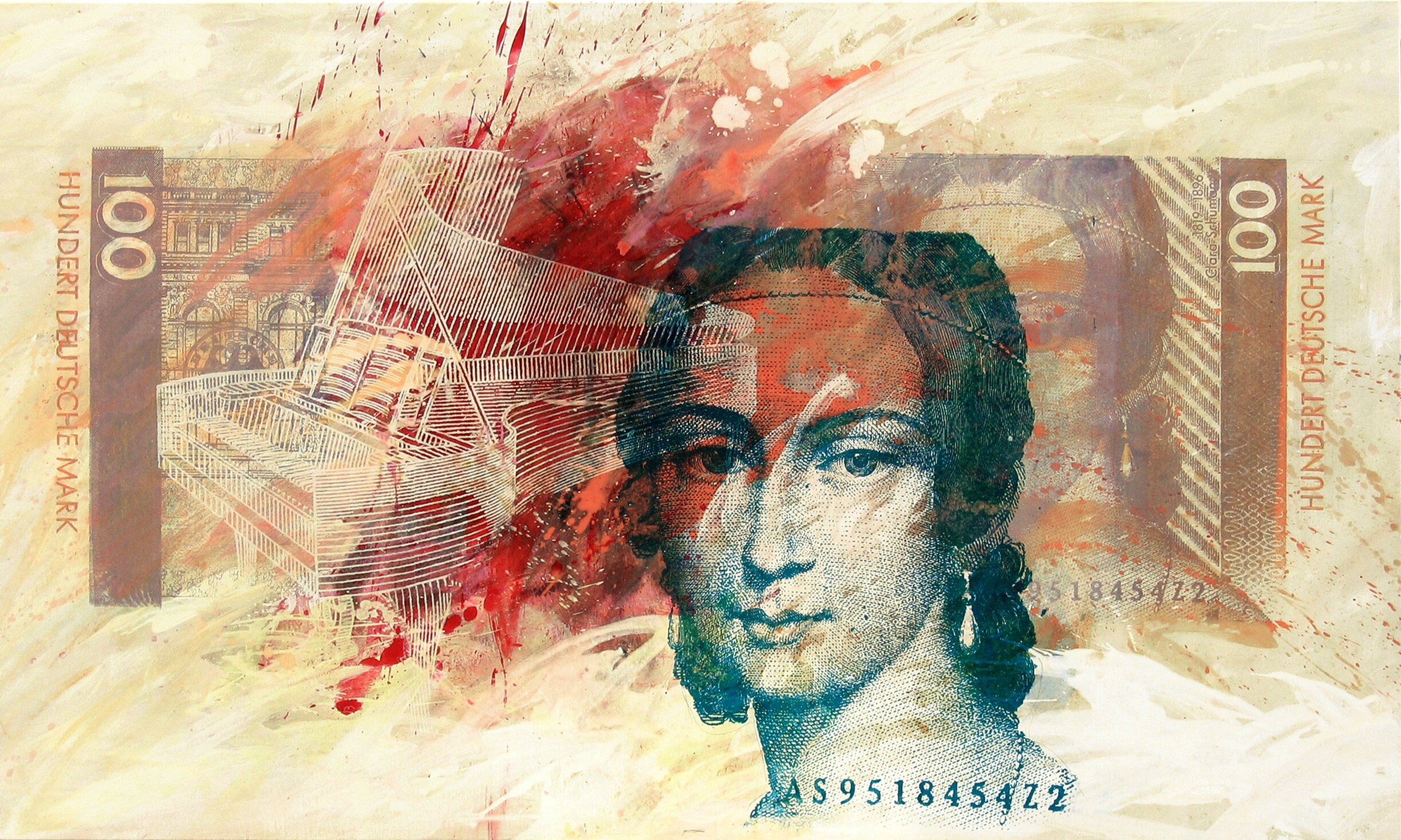 Clara Schumann 100 Deutsche/german Mark 90cm h X 150cm - Etsy