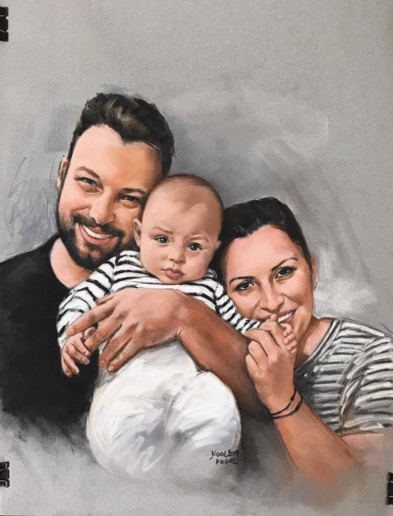 Portrait From Photo Custom Personalized Art Gift Drawing - Etsy UK