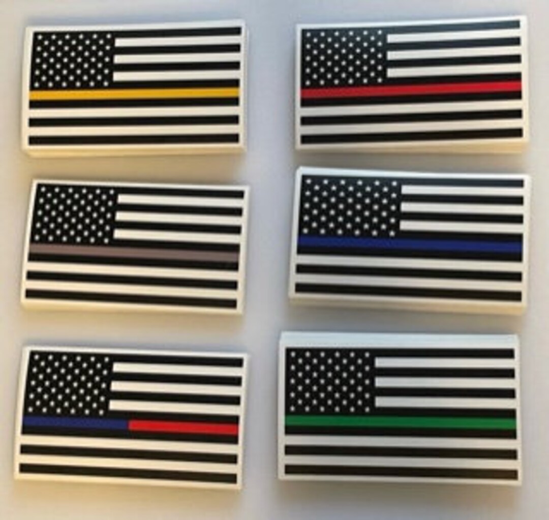 Thin Yellow Line Flag Sticker Decals - Etsy