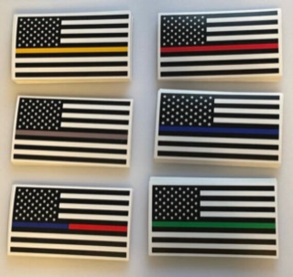 Thin Red Line Flag Sticker Decals - Etsy