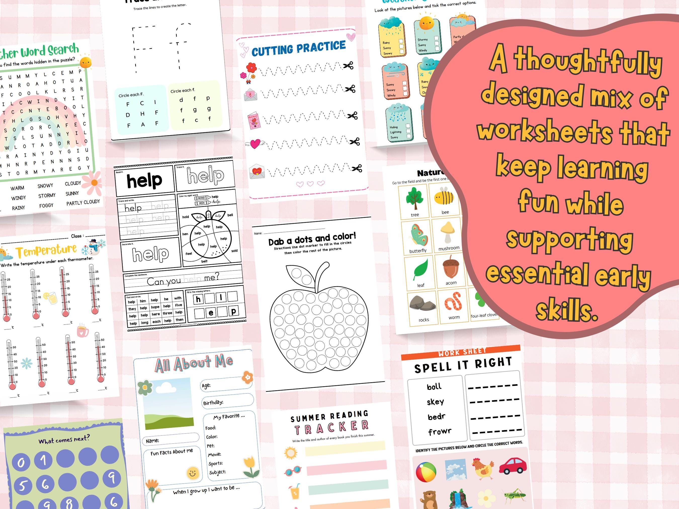 HUGE Kids Printable Worksheets Bundle Vault, Plr, Mrr, Pre-k ...