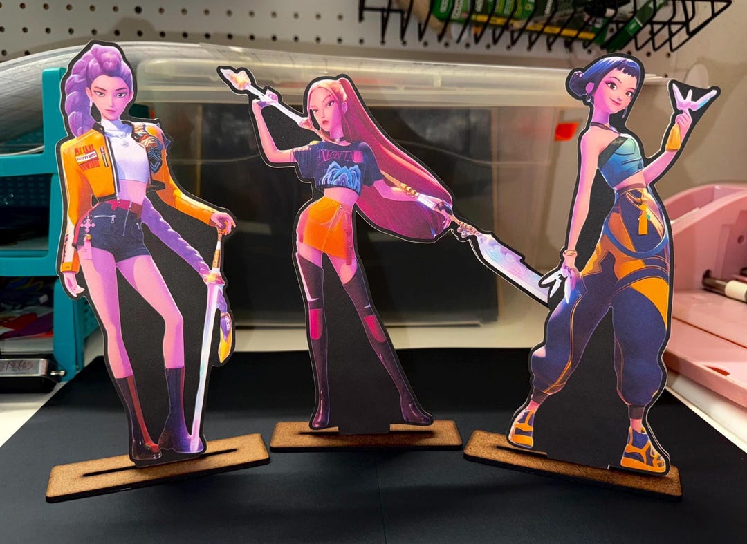 KPOP Demon Hunters Centerpieces, Huntrix,party, Decor, Mira, Rumi, Zoey ...